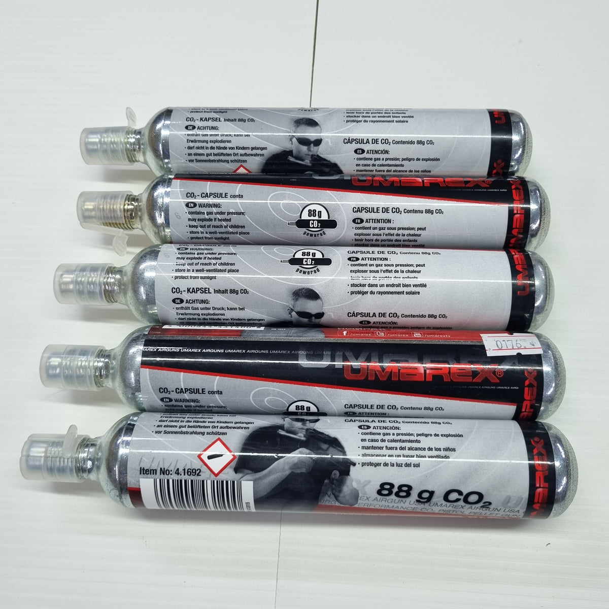 Umarex 88g Co2 Cartridge - Pack of 5 in Pakistan - Shooter's Den